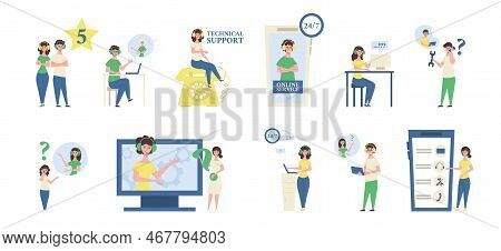 Technical Support Set Vector & Photo (Free Trial) | Bigstock