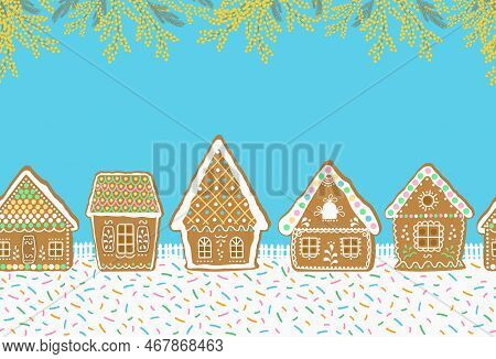 Gingerbread House Border Clipart