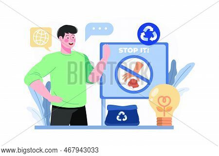 Stop Throwing Trash Vector & Photo (Free Trial) | Bigstock