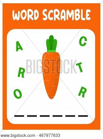 Carrot Word Scramble Vector & Photo (Free Trial) | Bigstock