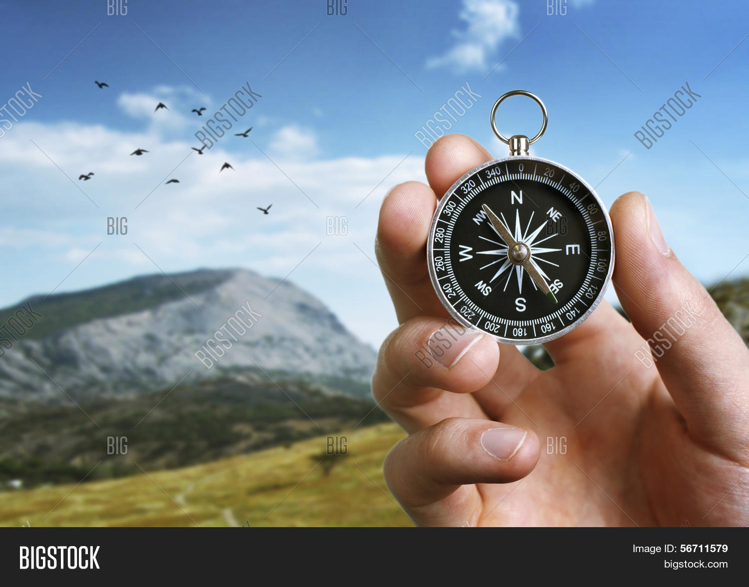 Man Holding Compass Image & Photo (Free Trial) | Bigstock