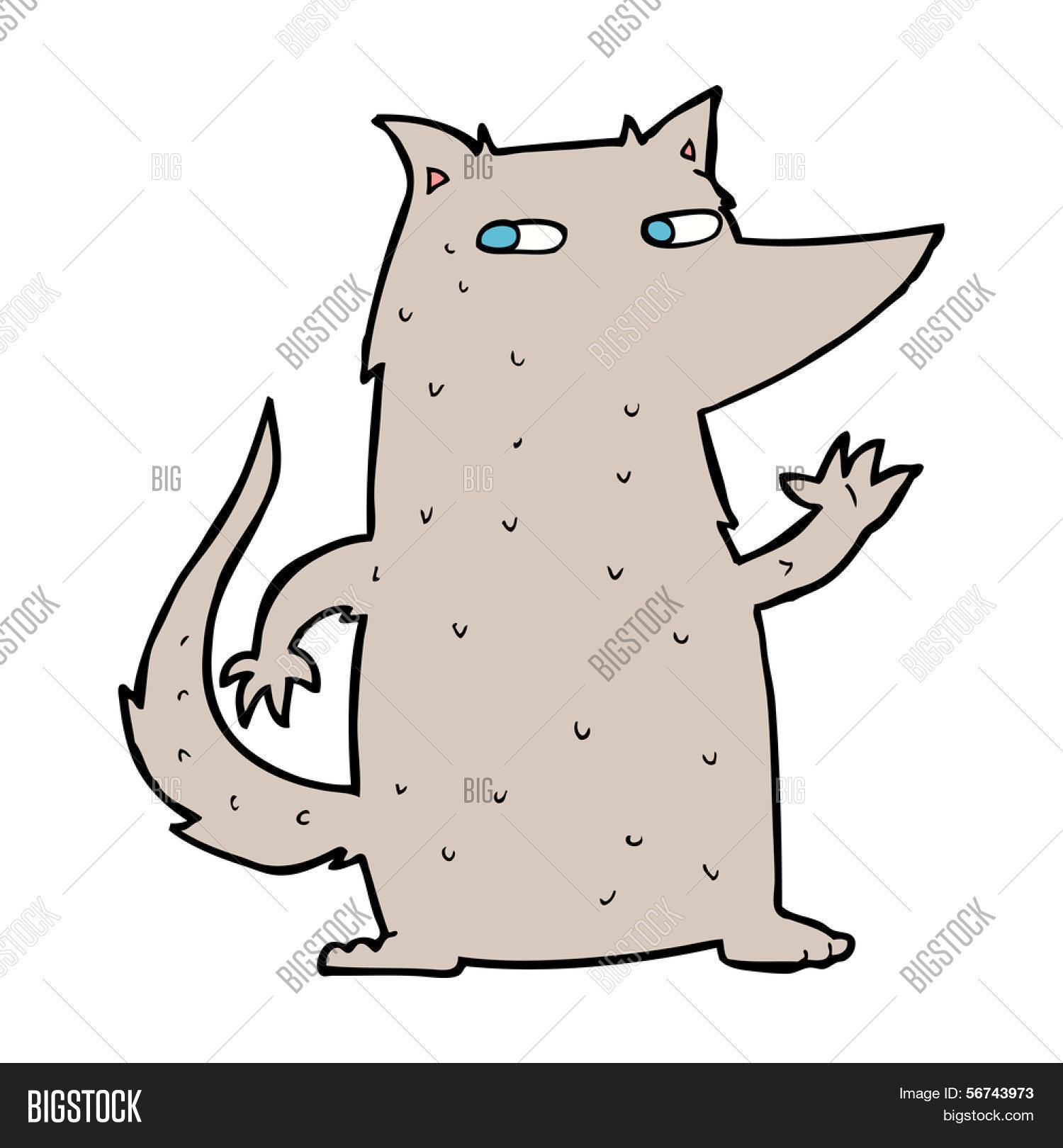 Cartoon Wolf Waving Image & Photo (Free Trial) | Bigstock