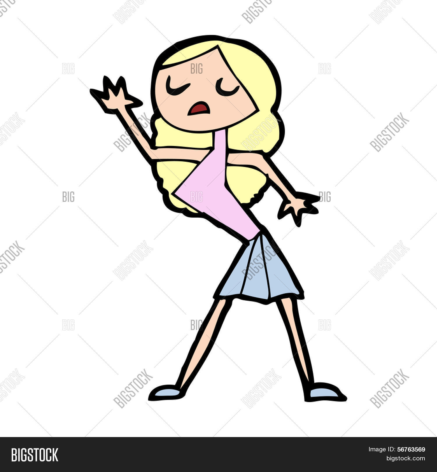 Cartoon Woman Dancing Image & Photo (Free Trial) | Bigstock