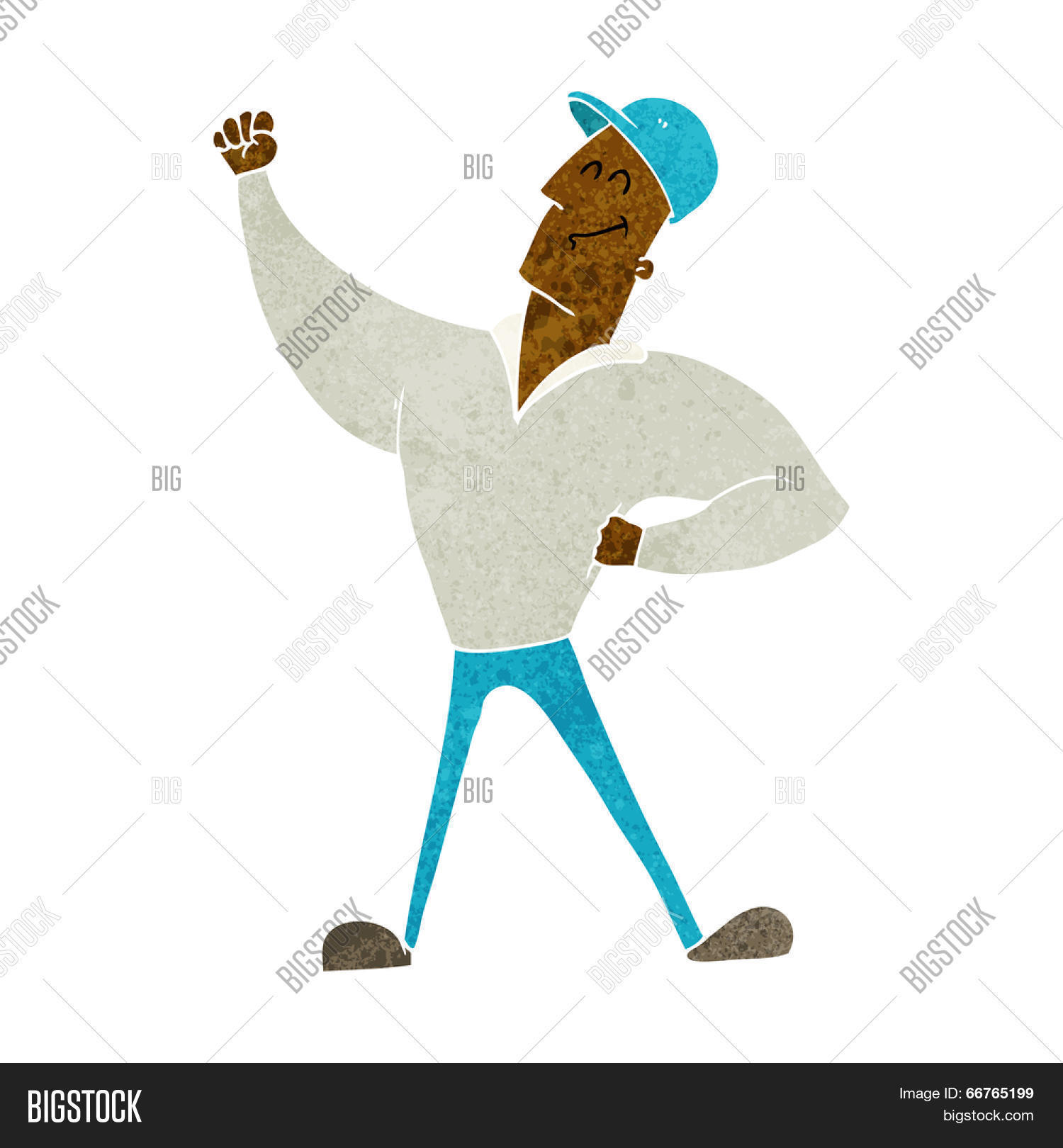 Cartoon Man Striking Vector & Photo (Free Trial) | Bigstock