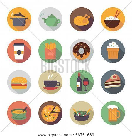 Collection Food Icons Vector & Photo (Free Trial) | Bigstock