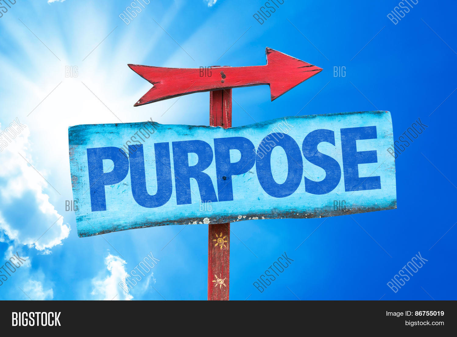 Purpose Sign Sky Image Photo Free Trial Bigstock