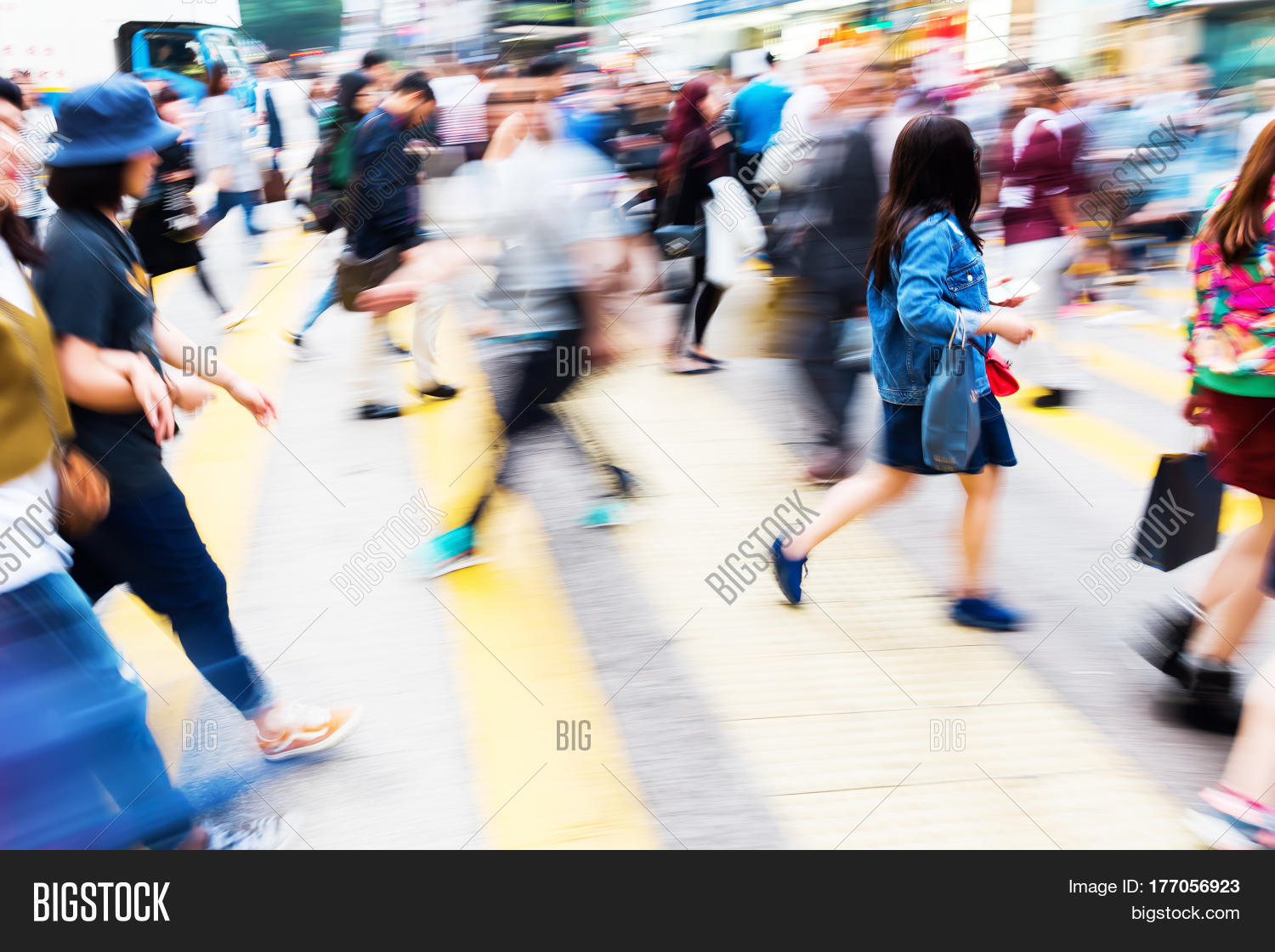 Crowd People Crossing Image & Photo (Free Trial) | Bigstock