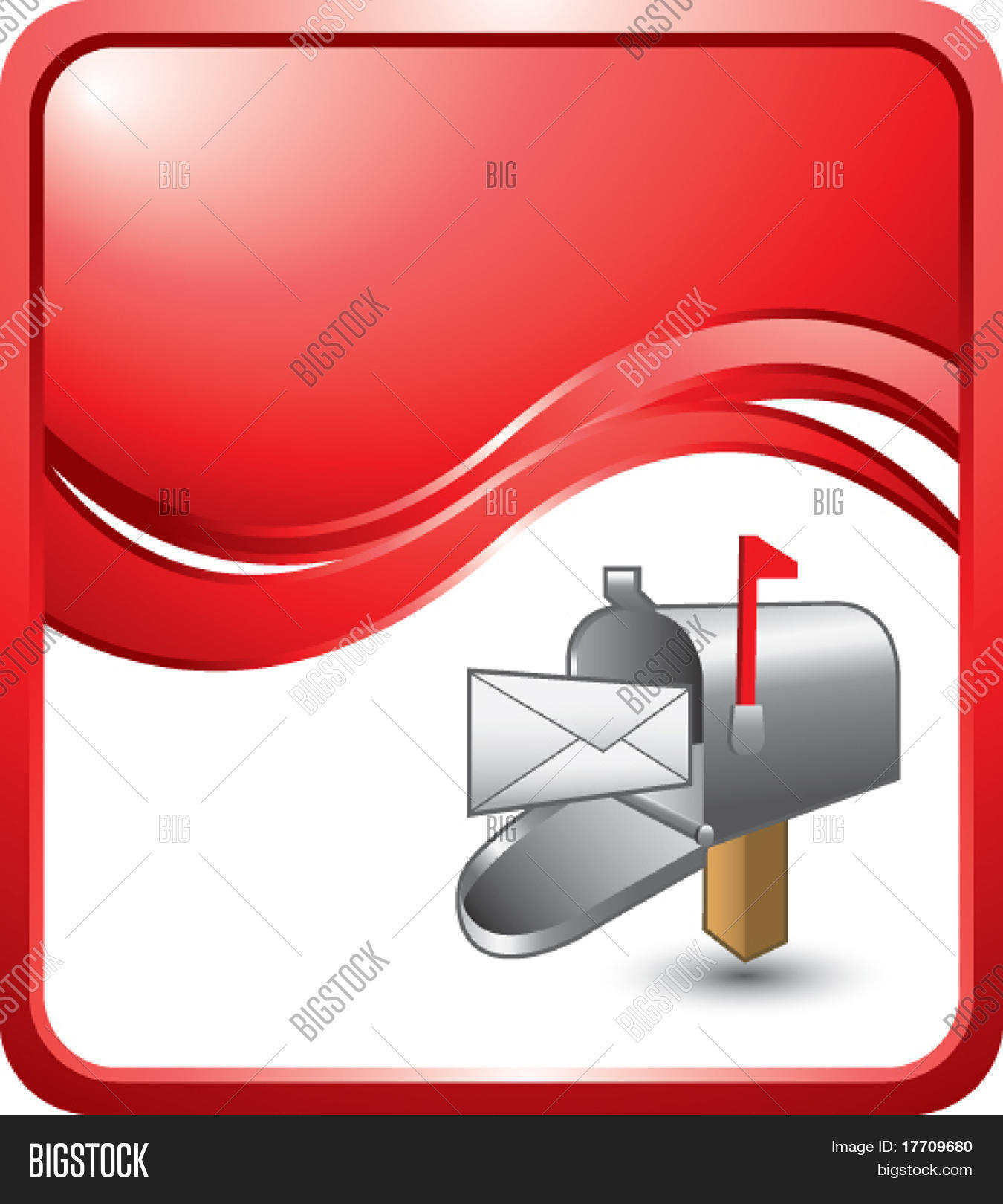 Mailbox Red Wave Vector & Photo (Free Trial) | Bigstock