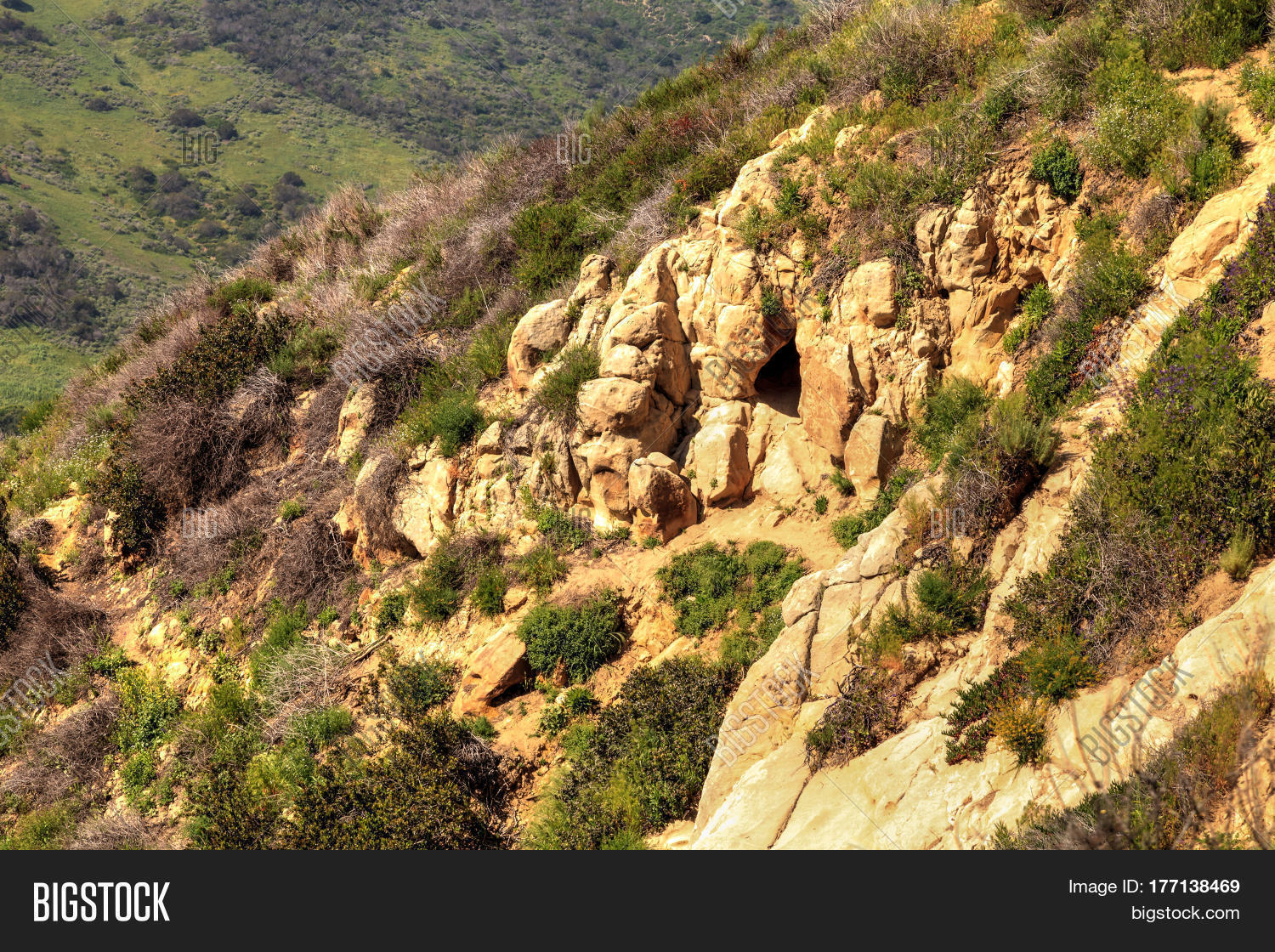 Cave Hillside Along Image & Photo (Free Trial) | Bigstock