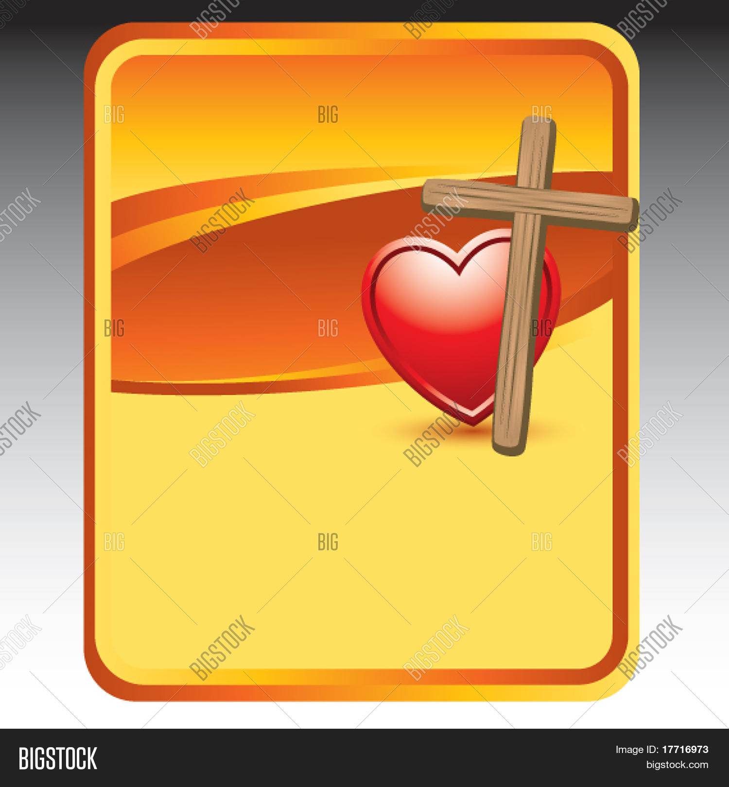 Tilted Cross Heart Vector & Photo (Free Trial) | Bigstock