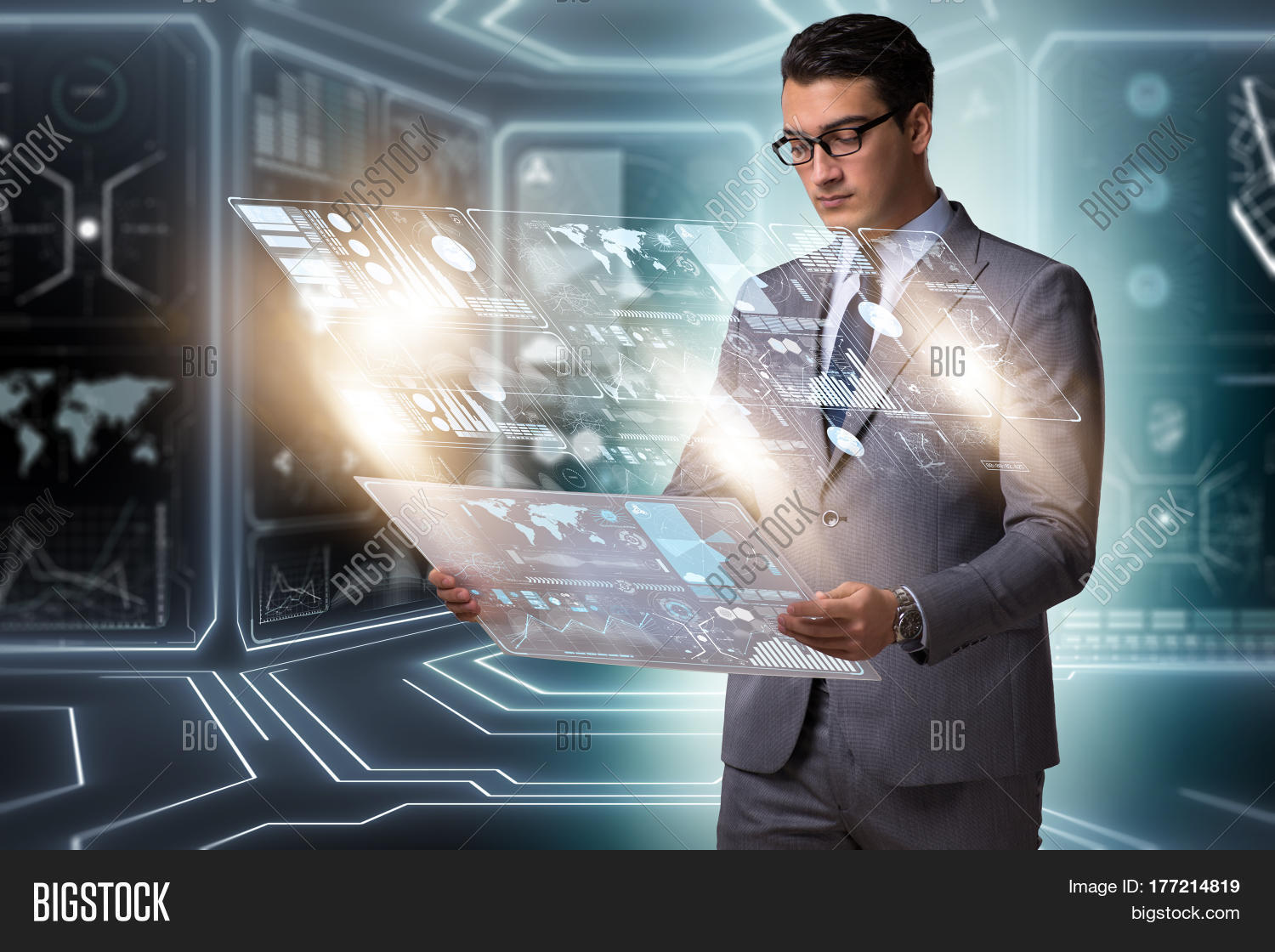 Businessman Big Data Image & Photo (Free Trial) | Bigstock