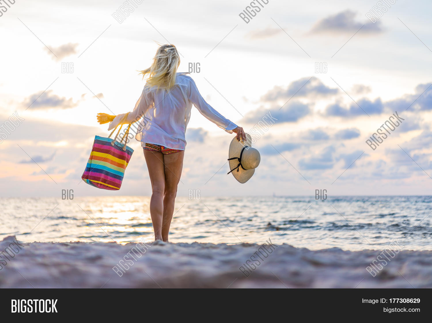 Beautiful Woman Beach Image & Photo (Free Trial) | Bigstock