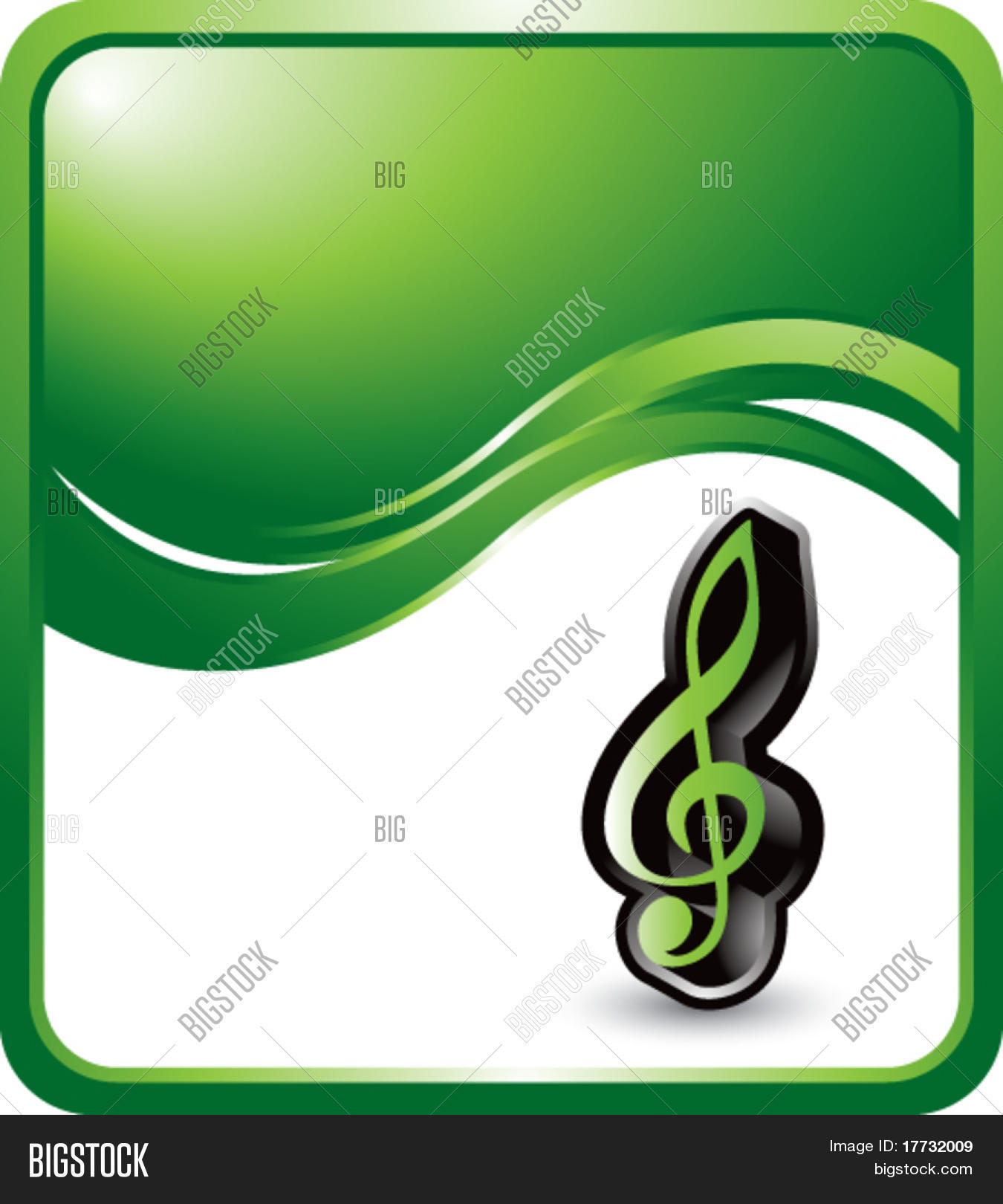 Music Note Green Wave Vector & Photo (Free Trial) | Bigstock