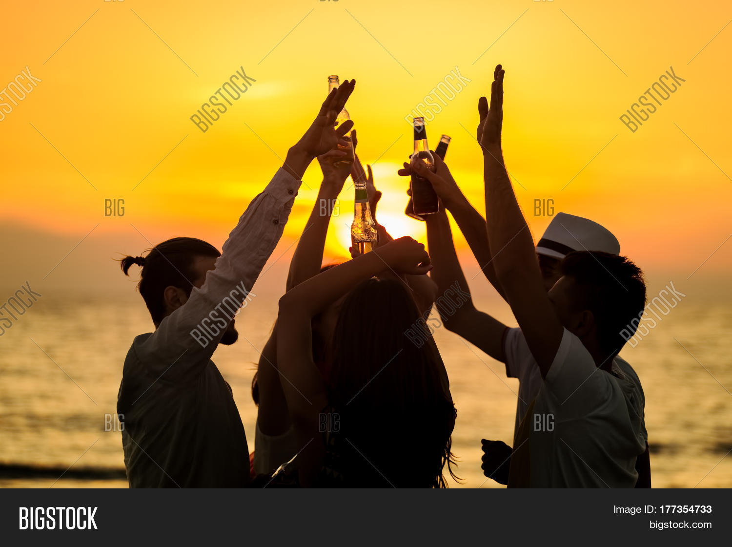 Friends Beach Party Image & Photo (Free Trial) | Bigstock
