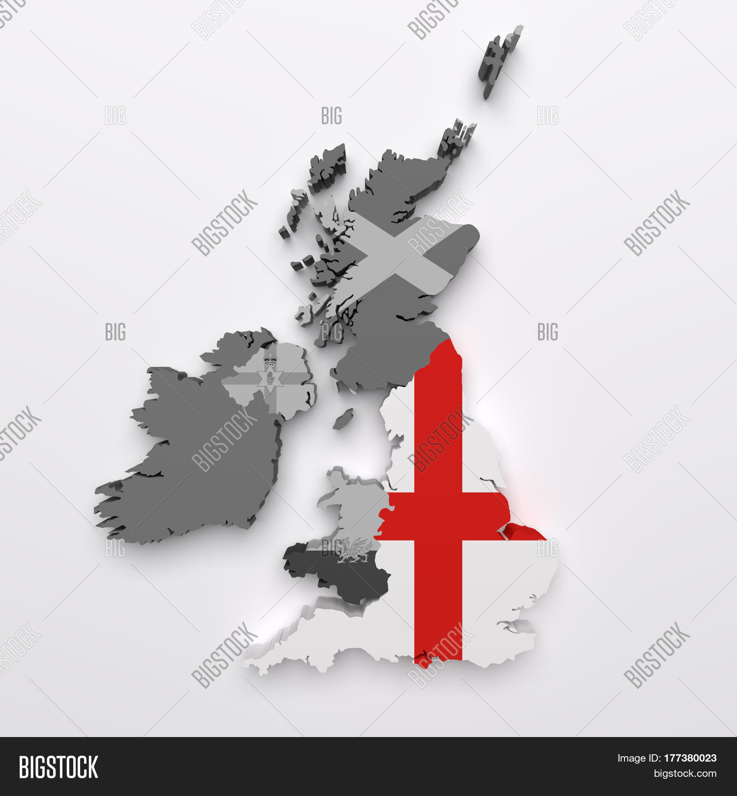 England Map Flag Image & Photo (Free Trial) | Bigstock