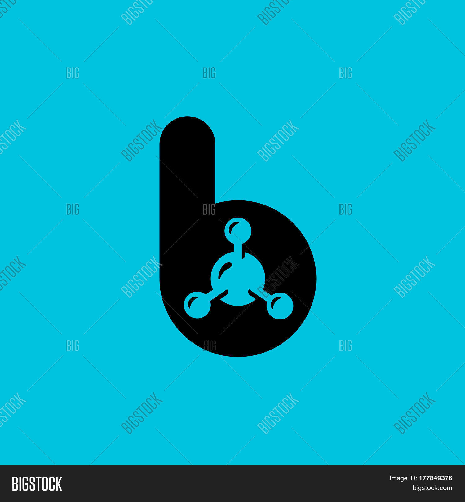 Letter B Molecule Vector & Photo (Free Trial) | Bigstock