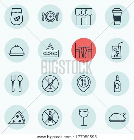 Set 16 Eating Icons. Vector & Photo (Free Trial) | Bigstock