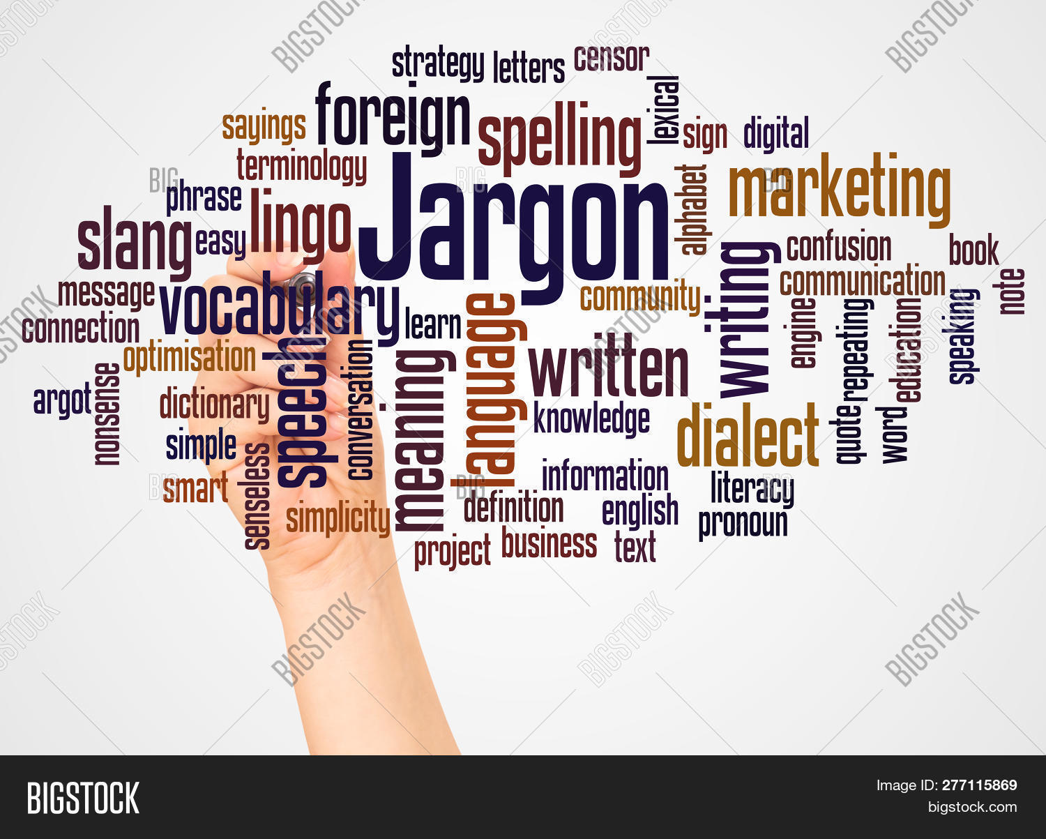 Jargon Word Cloud Hand Image & Photo (Free Trial) | Bigstock