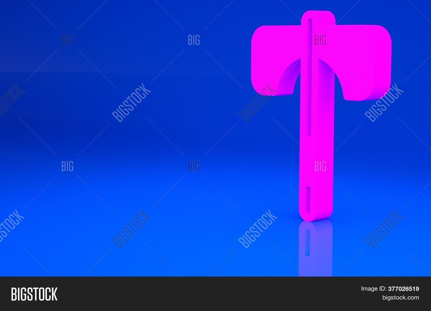 Pink Medieval Axe Icon Image & Photo (Free Trial) | Bigstock