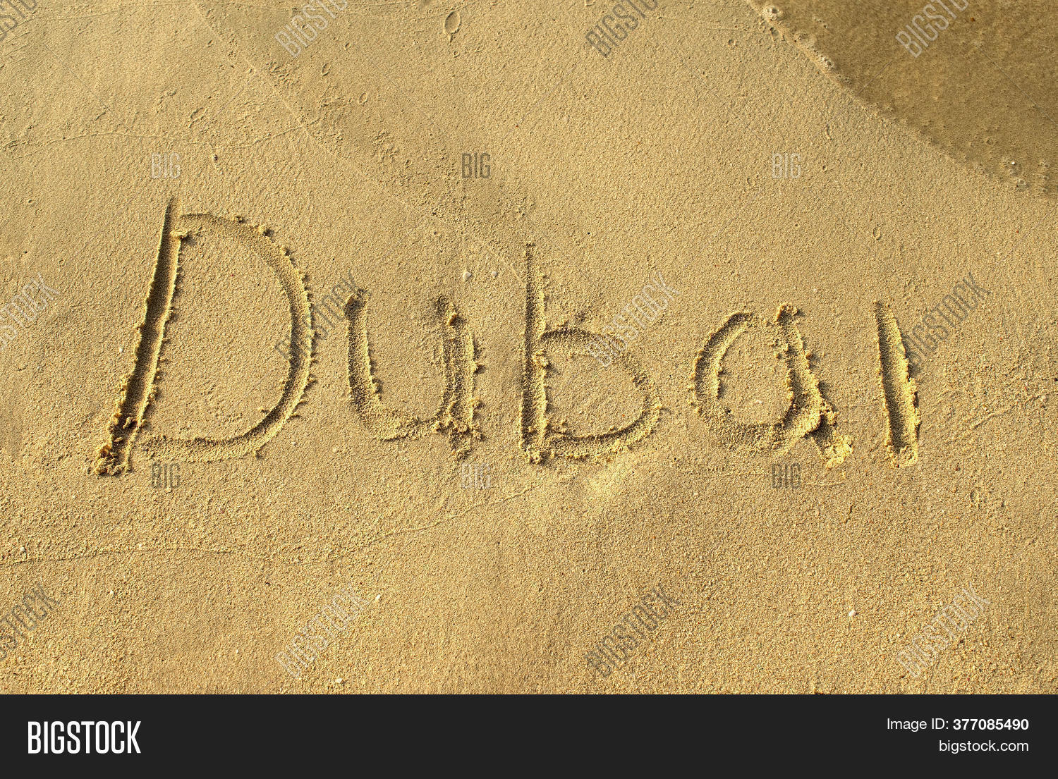 Dubai Word On Beach Image & Photo (Free Trial) | Bigstock
