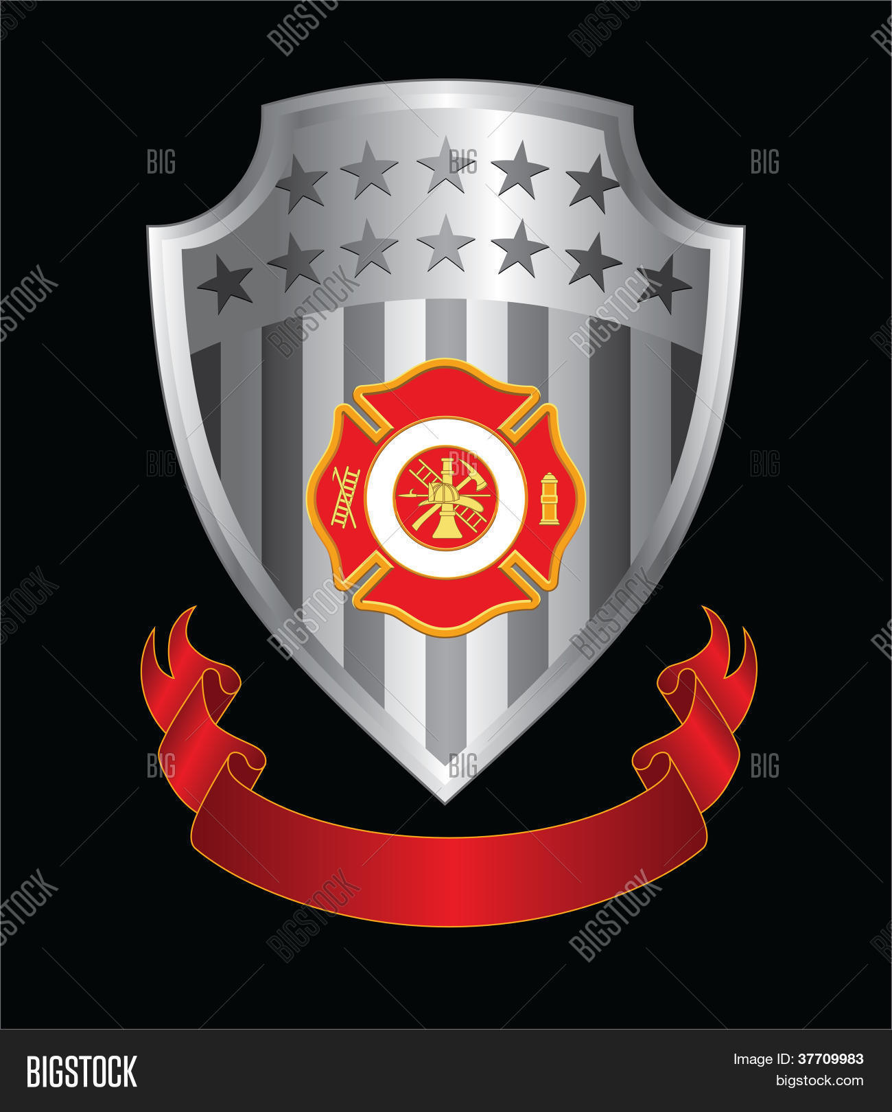 Firefighter Cross Vector & Photo (Free Trial) | Bigstock