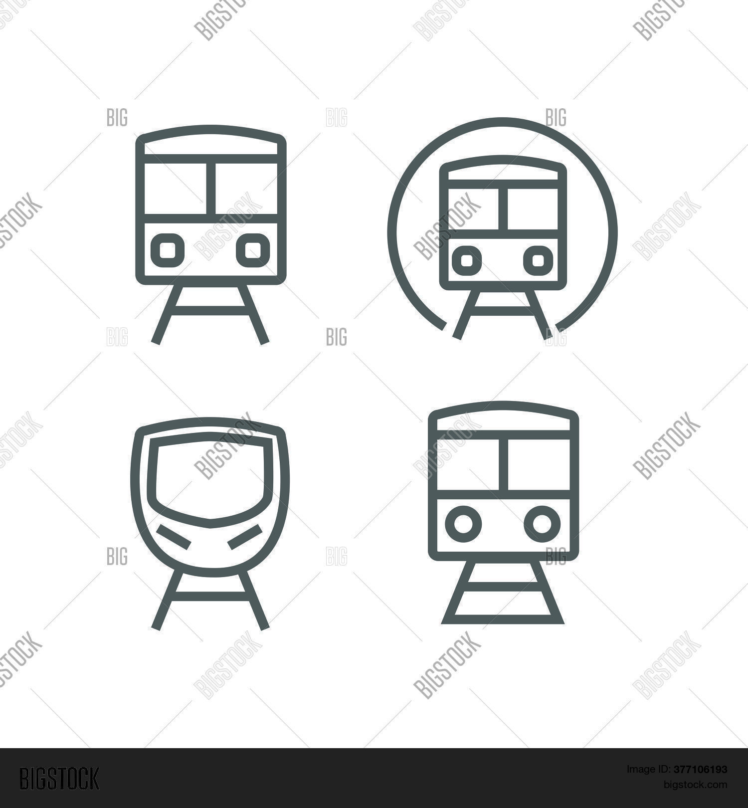 Set Icon Train Vector & Photo (Free Trial) | Bigstock