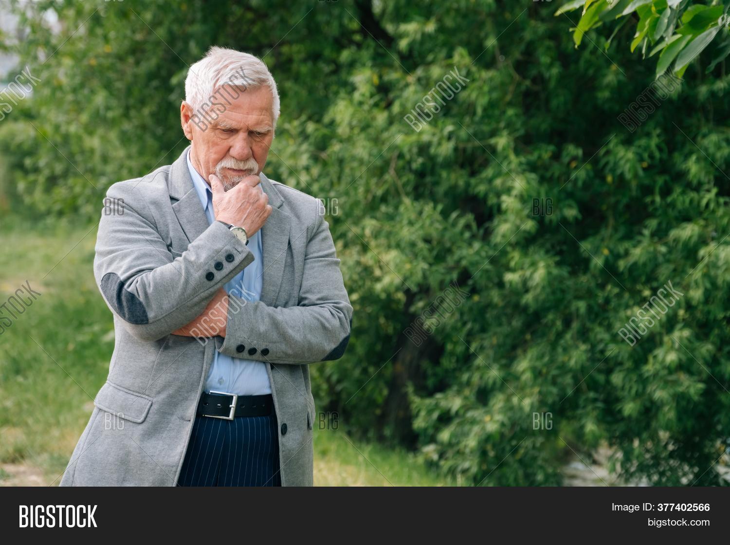 Elderly Man Stands Image & Photo (Free Trial) | Bigstock