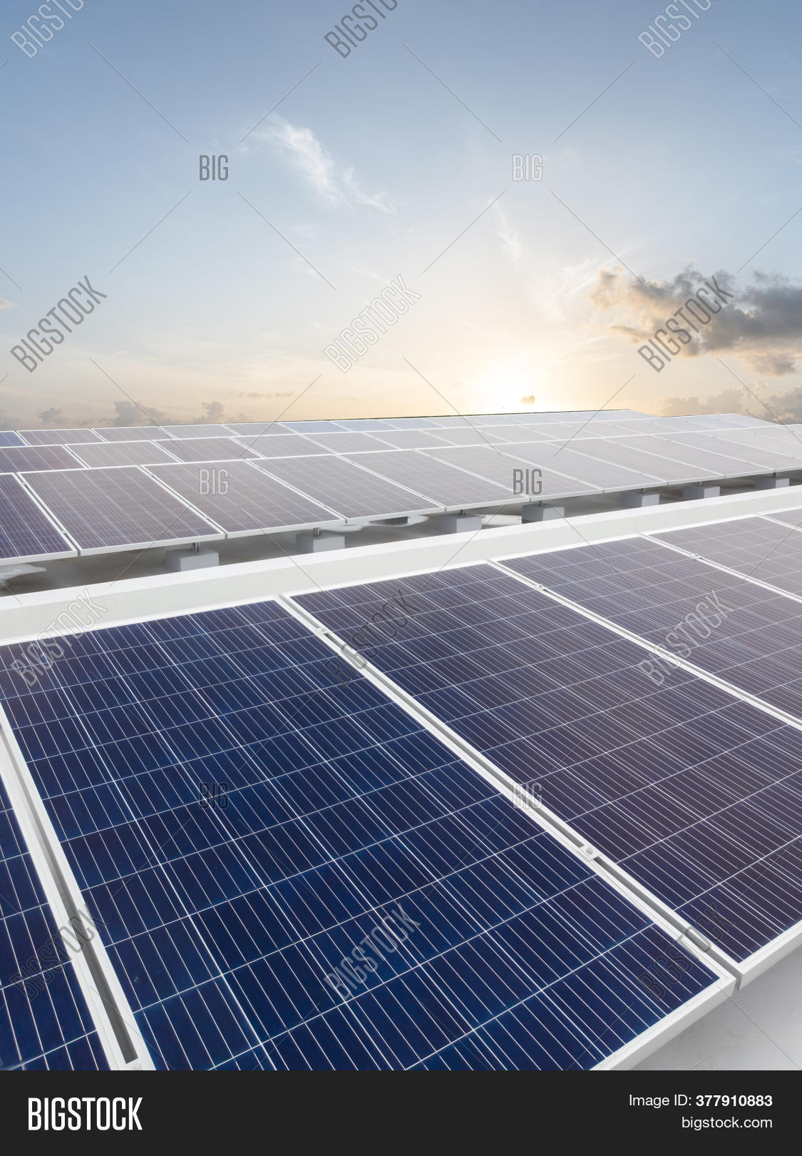 Solar Cell On Rooftop Image & Photo (Free Trial) | Bigstock