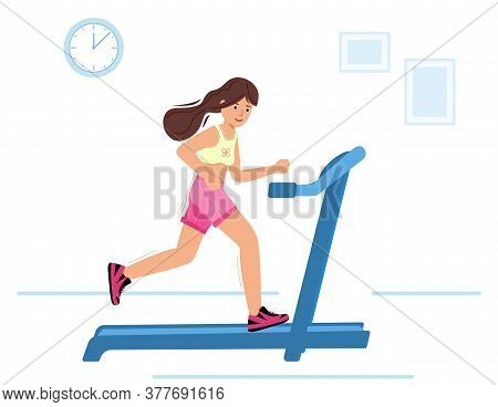 Cartoon Girl Treadmill Images, Illustrations & Vectors (Free) - Bigstock