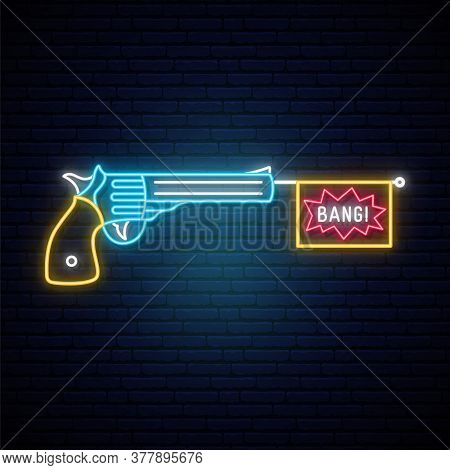 Bang Bang Gun Neon Vector & Photo (Free Trial) | Bigstock