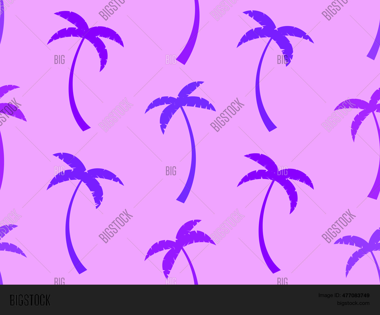 Palm Trees On Pink Vector & Photo (Free Trial) | Bigstock