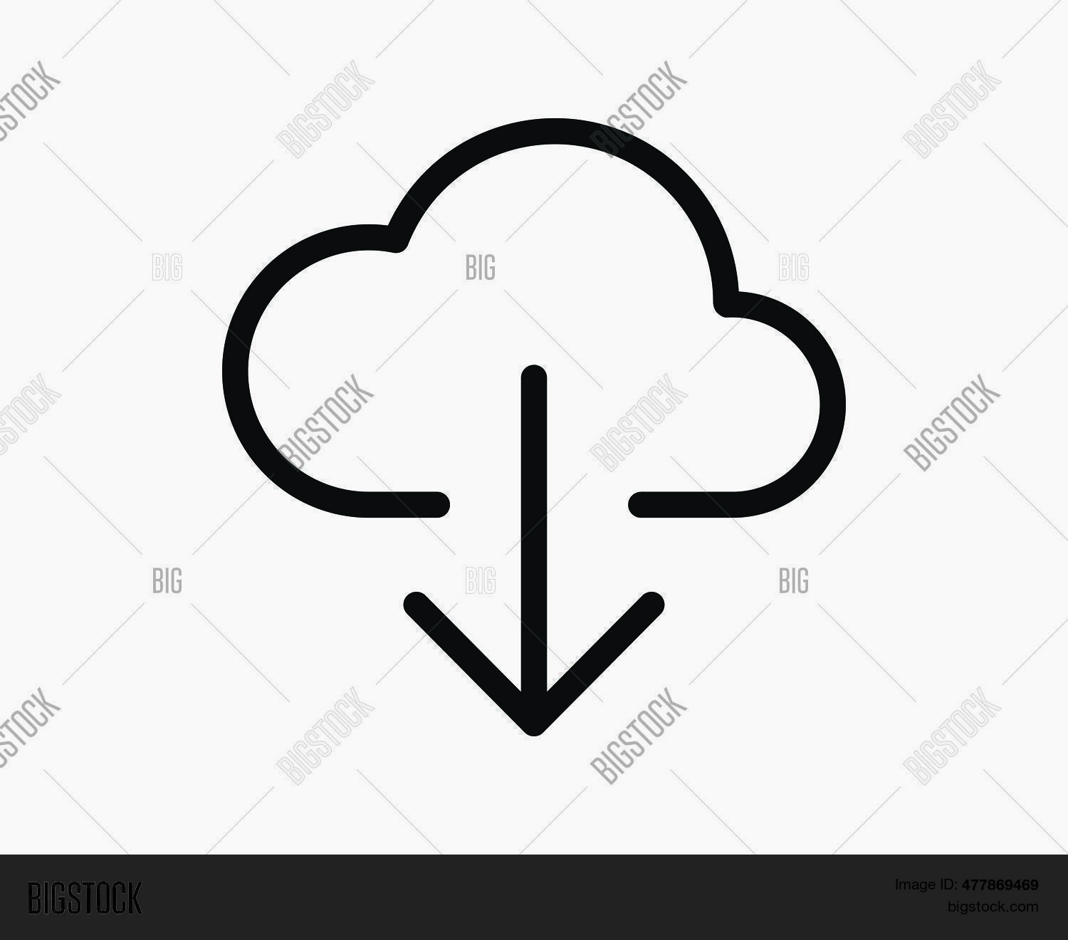 Download Cloud Icon. Vector & Photo (Free Trial) | Bigstock