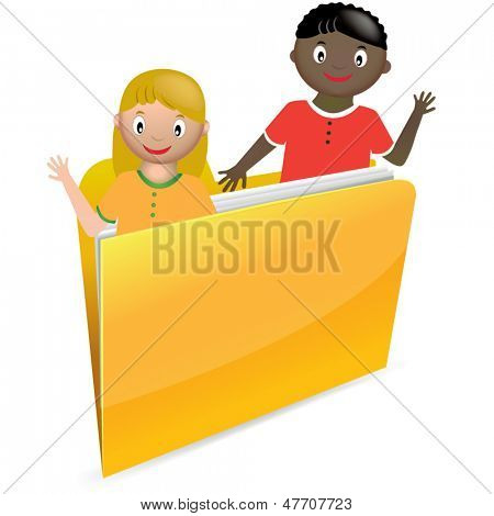 Folder Icon Friends Vector & Photo (Free Trial) | Bigstock