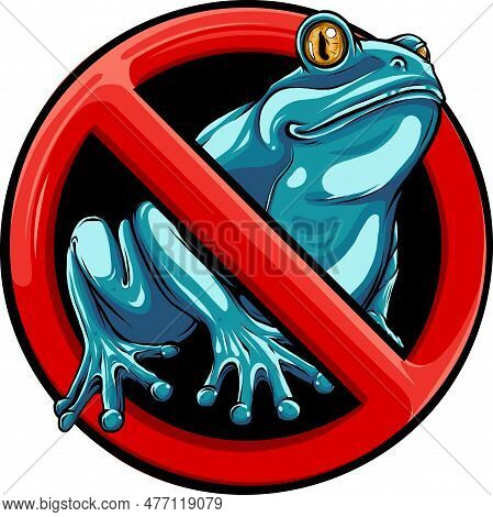 Stop Frog. Forbidden Vector & Photo (Free Trial) | Bigstock