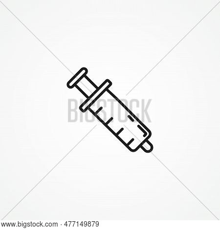 Syringe Line Icon. Vector & Photo (Free Trial) | Bigstock