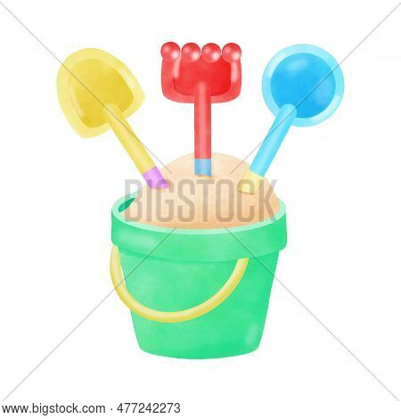 Sand Bucket Shovel Vector & Photo (Free Trial) | Bigstock