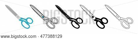 Scissors Icons Set. Vector & Photo (Free Trial) | Bigstock