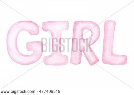 Imagen y foto Pink Word Girl (prueba gratis) | Bigstock