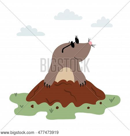 Cute Cartoon Mole Vector & Photo (Free Trial) | Bigstock