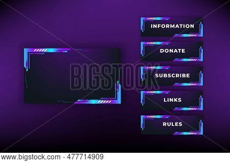 Twitch Stream Panel Vector & Photo (Free Trial) | Bigstock