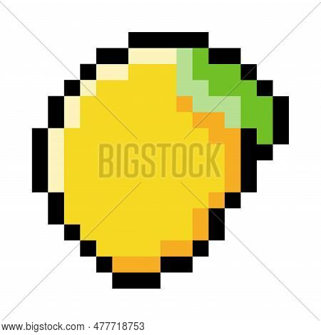 Pixel 8-bit Lemon Vector & Photo (Free Trial) | Bigstock