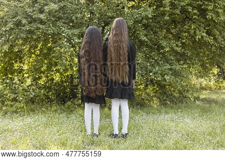 Back View Little Girls Image & Photo (Free Trial) | Bigstock