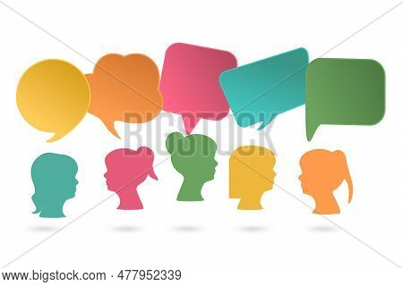 Multi Color Lady Icon Vector & Photo (Free Trial) | Bigstock
