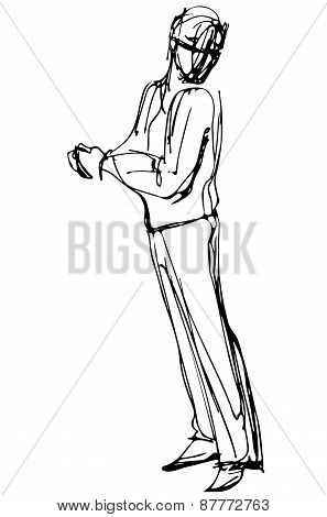 Vector Sketch Man Vector & Photo (Free Trial) | Bigstock