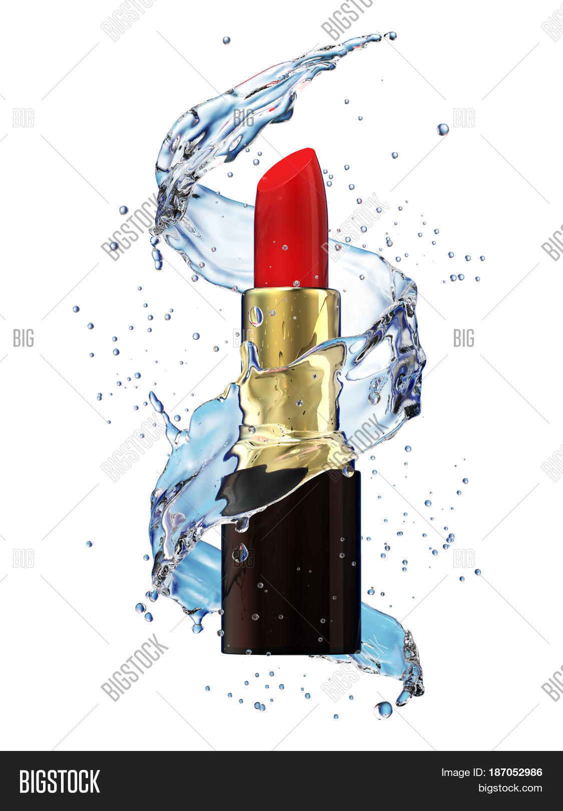 Red Lipstick Water Image & Photo (Free Trial) | Bigstock