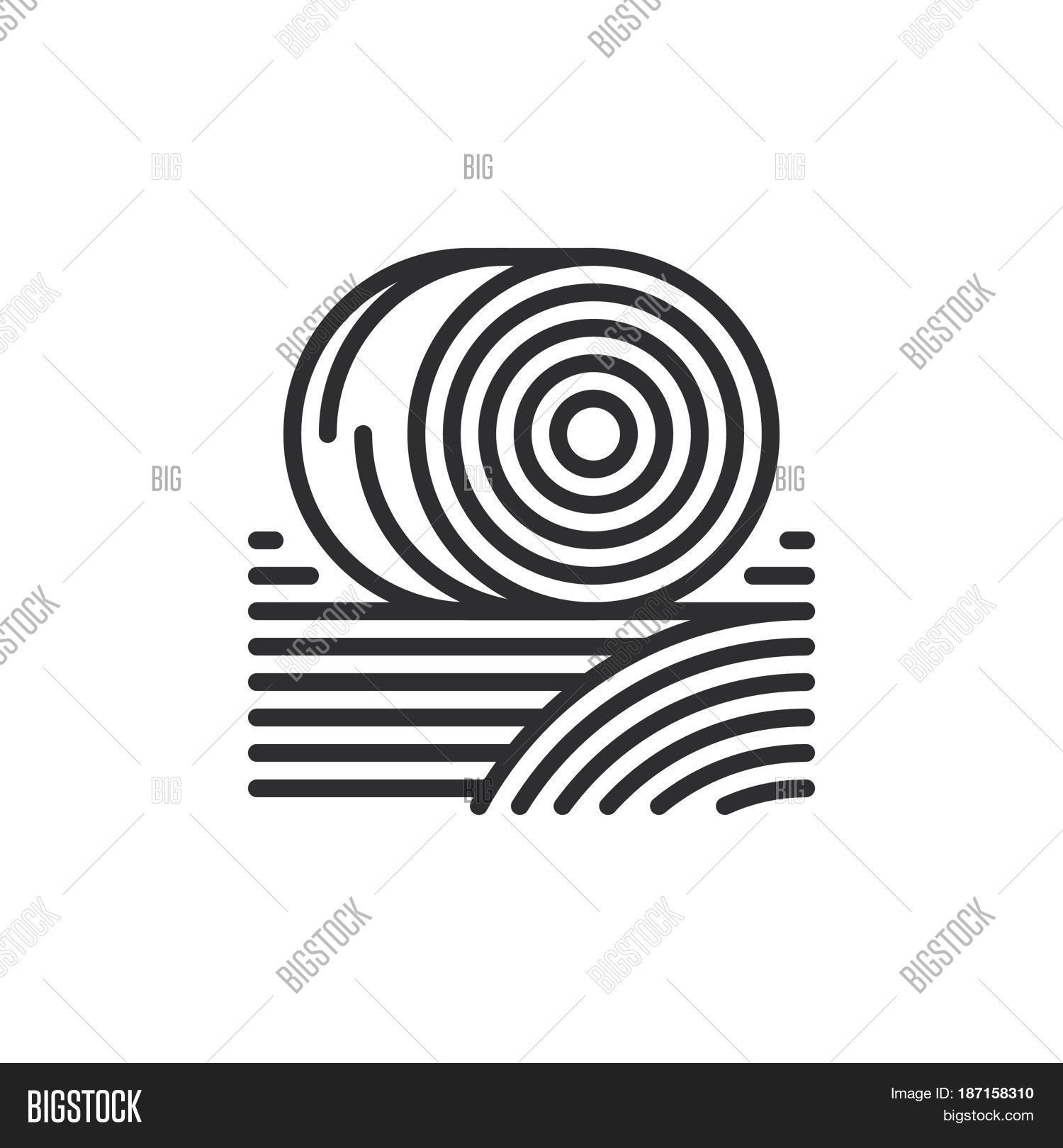 Bales Hay Line Icon Vector & Photo (Free Trial) | Bigstock