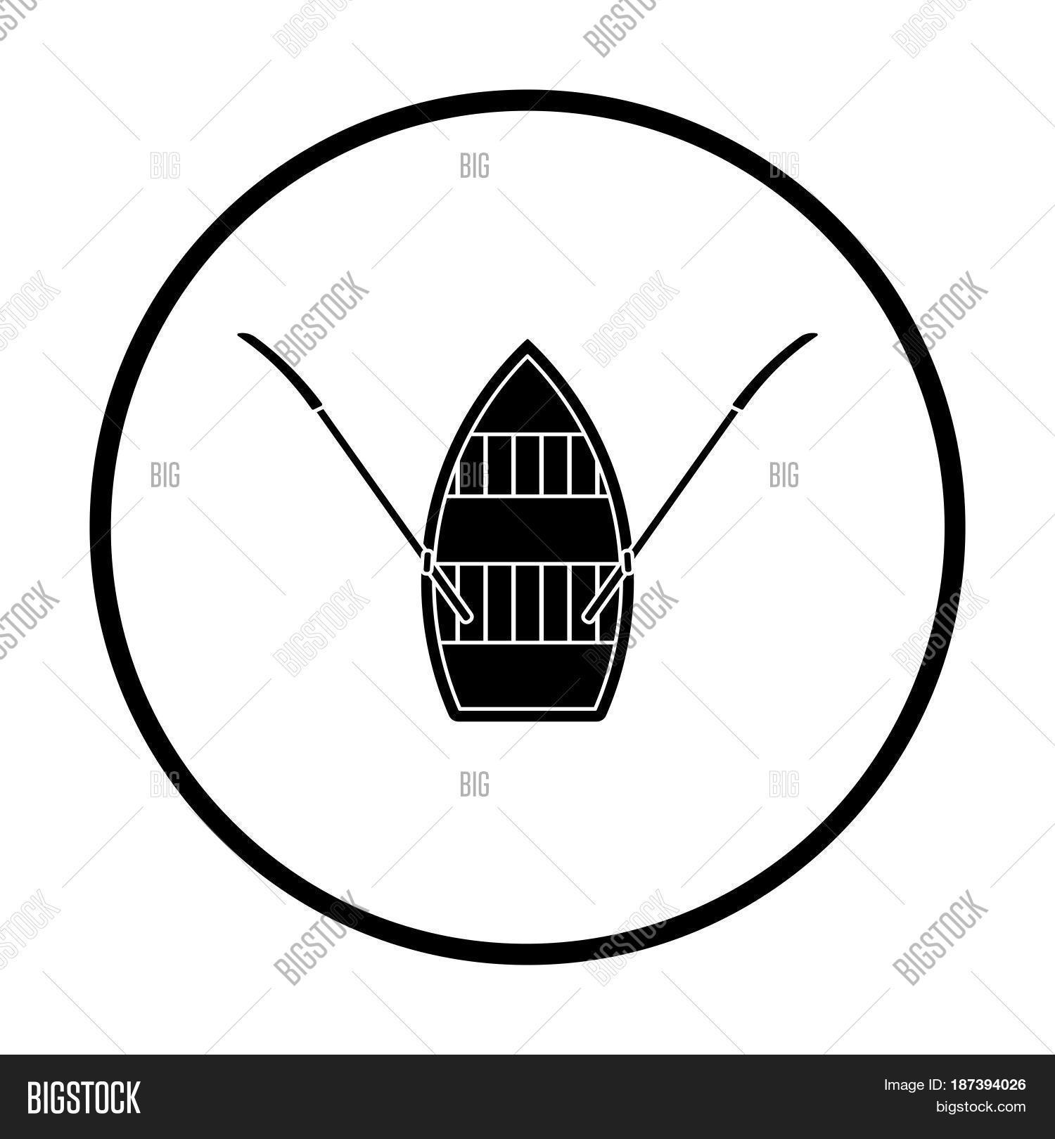 Paddle Boat Icon Vector & Photo (Free Trial) | Bigstock
