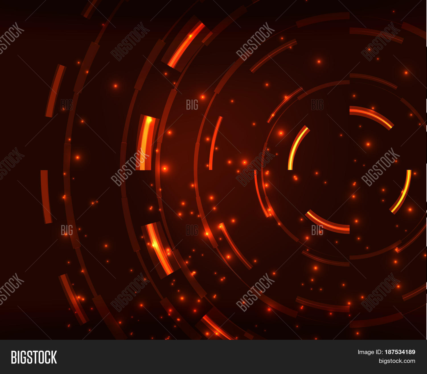 Neon Orange Circles Image & Photo (Free Trial) | Bigstock