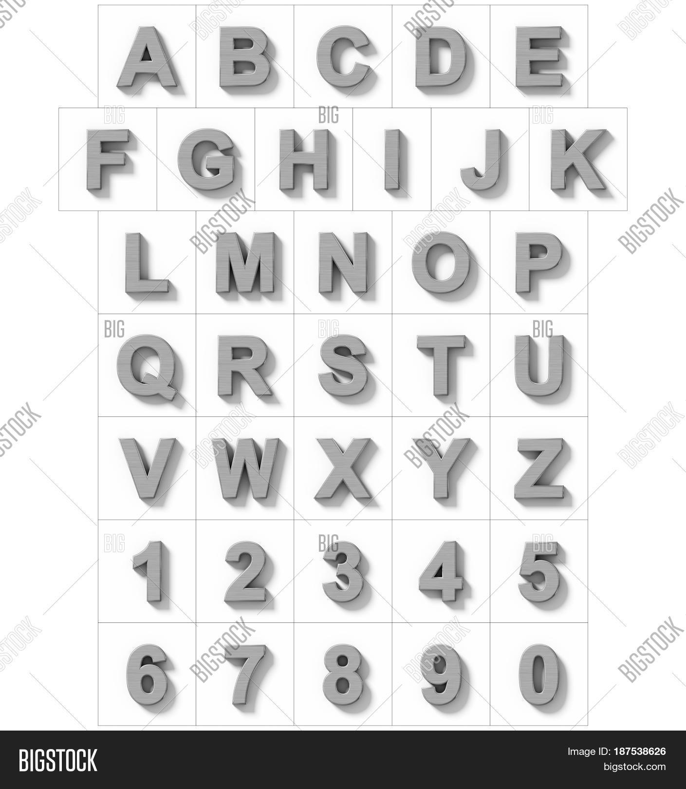 Letters Numbers 3D Image & Photo (Free Trial) | Bigstock