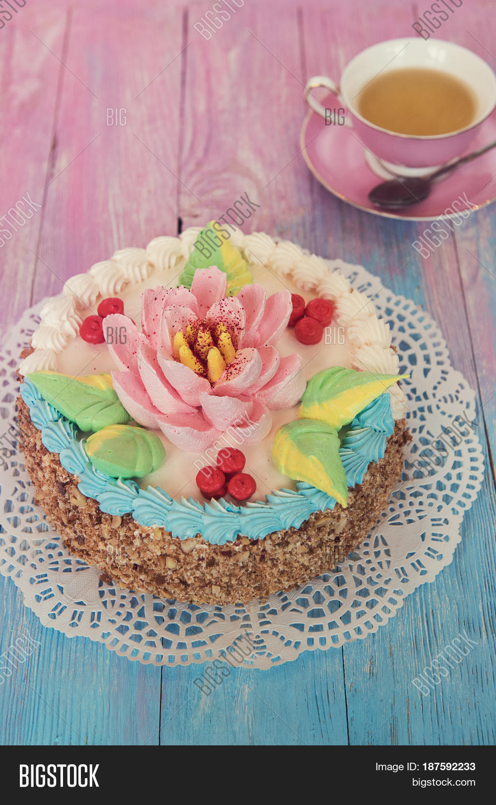 Cake On Gradient Color Image & Photo (Free Trial) | Bigstock